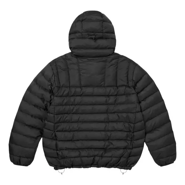 Supreme Micro Down Half Zip Hooded Pullover - Black