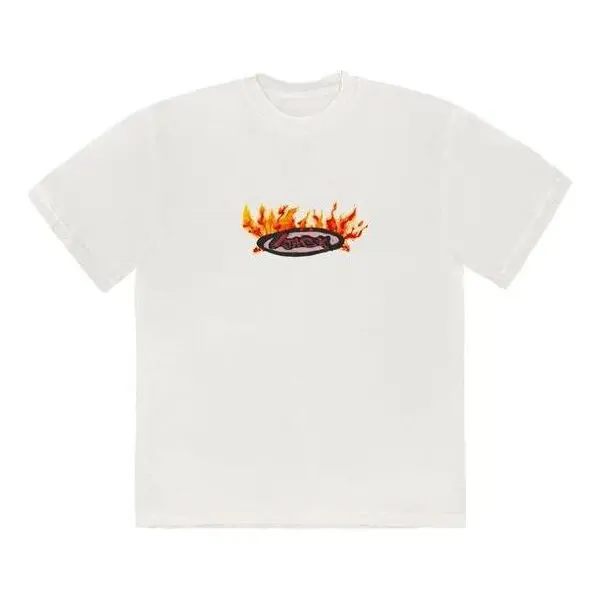 TRAVIS SCOTT Cactus Jack Flame T-shirt - Cream