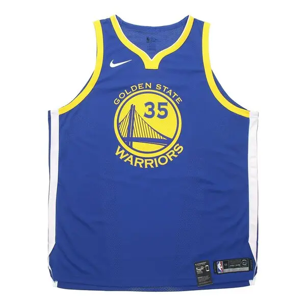 Nike Kevin Durant Golden State Warriors Icon Edition Authentic Basketball Jersey - Blue