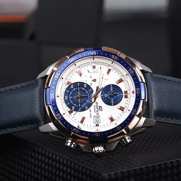 Casio Edifice Chronograph Watch With Gold-plated Bezel