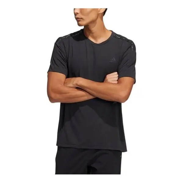 Adidas Solid Color Logo Round Neck Short Sleeve T-shirt - Multi-color