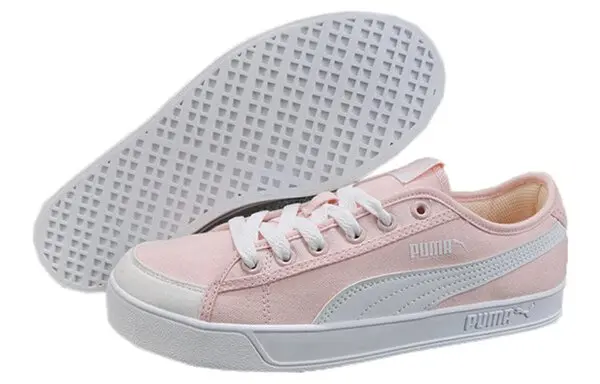 PUMA Smash V2 Vulc Cv Canvas Low Top Sneakers - Pink