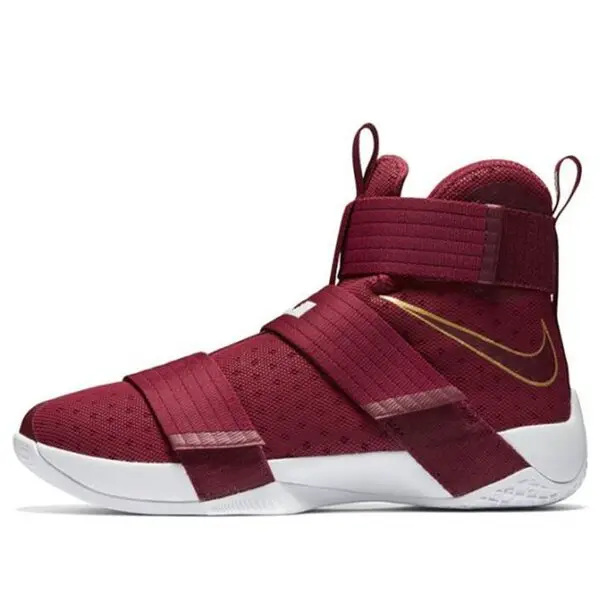 Nike Lebron Soldier 10 High Top Sneakers - Red/red/goldyellowgold
