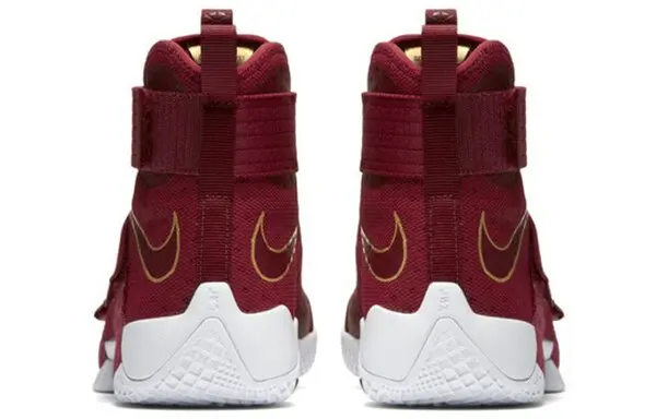 Nike Lebron Soldier 10 High Top Sneakers - Red/red/goldyellowgold