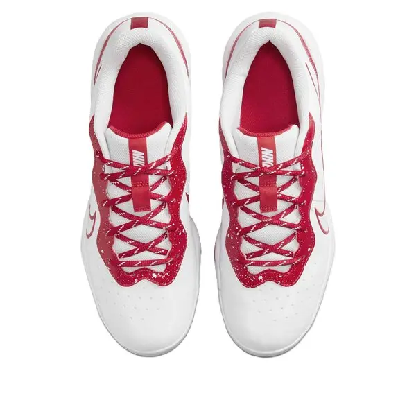 Nike Alpha Huarache Varsity 4 Baseball Cleats - White/university Red