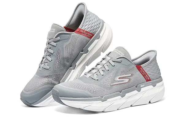 Sketchers Go Run Max Cushioning 'grey Red' Sneakers