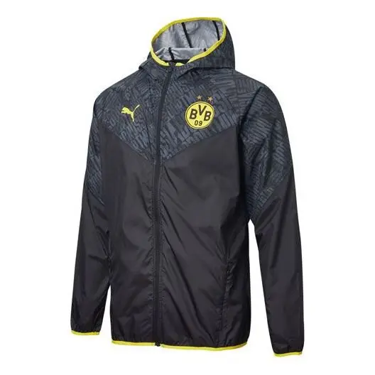 PUMA Borussia Dortmund Warmup Jacket - Black