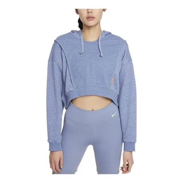 Nike Dri-fit Cropped Training Hoodie - Blue