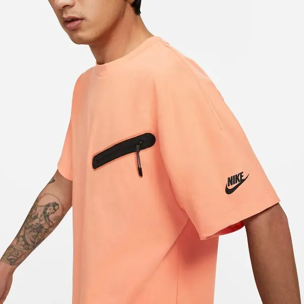 Nike Solid Straight T-shirt 'orange