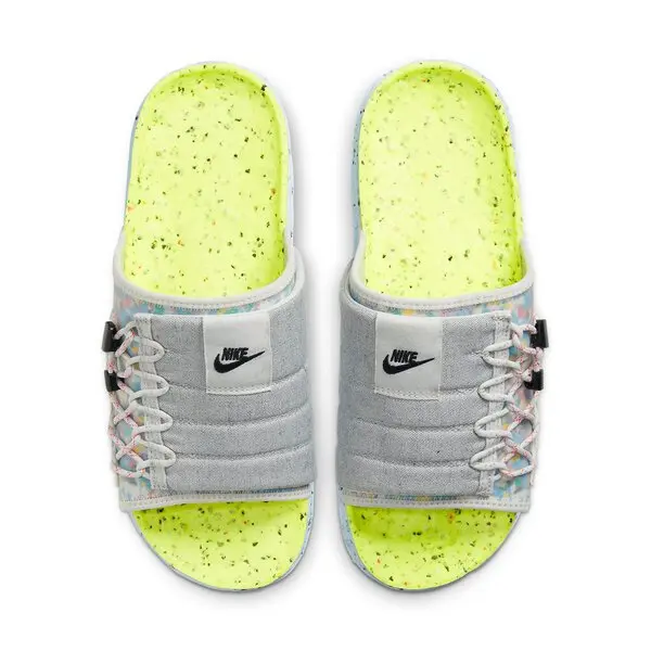 Nike Asuna Crater Slide - Gray/green/blue