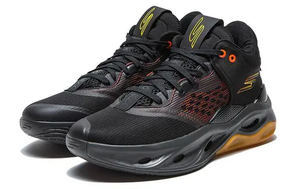 Sketchers Skx Float Basketball Sneakers - Black/orange