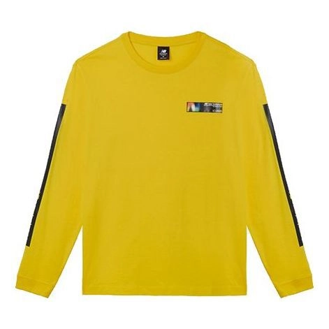 NEW BALANCE Long Sleeve Crew Neck Pullover - Yellow