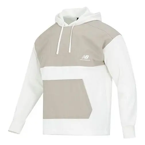 NEW BALANCE Classic Hoodie Asia Sizing 'white Grey - White/grey