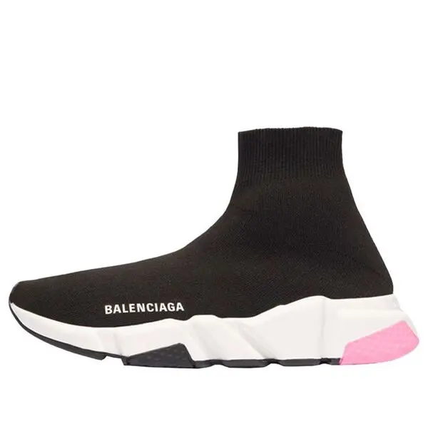 Balenciaga Speed Trainer Sneakers - Black/white/pink