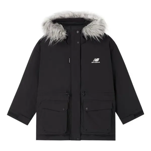 NEW BALANCE Down Parka With Fur Trimmed Hood
