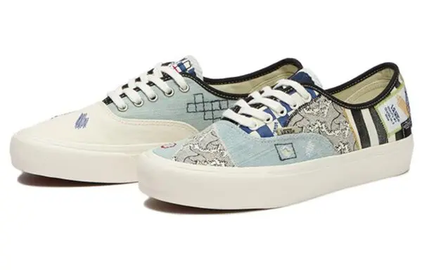VANS Authentic Vr3 Lx Patchwork Low Top Sneakers - Gray/black/blue