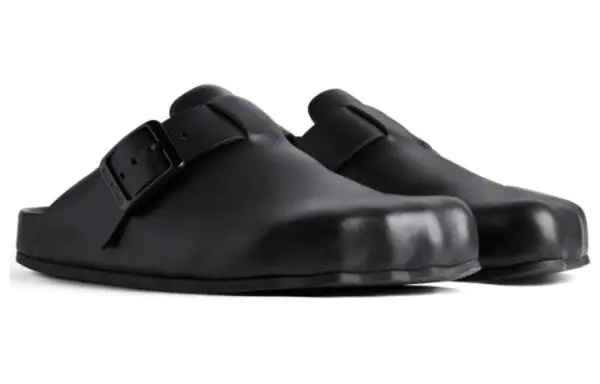 Balenciaga Leather Clogs - Black