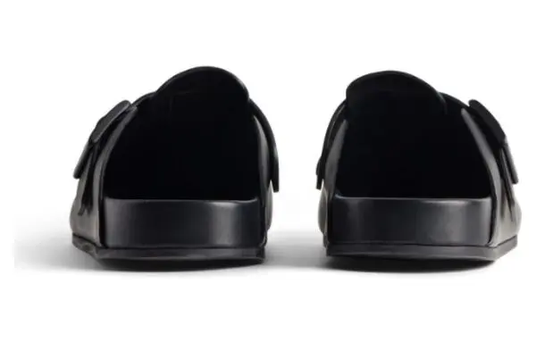 Balenciaga Leather Clogs - Black