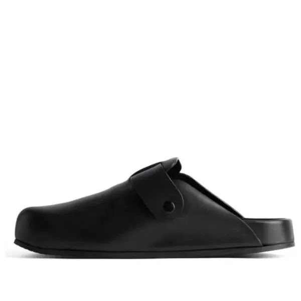 Balenciaga Leather Clogs - Black