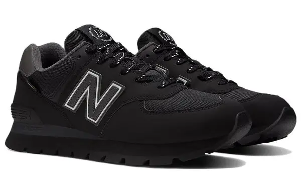 NEW BALANCE 574 Rugged Low Top Sneakers - Black