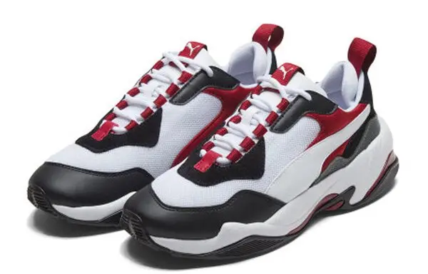 PUMA Thunder Fashion 2.0 Low Top Sneakers - White/black/red