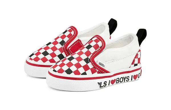 VANS Toddler Classic Slip-on V Checkerboard "i Heart