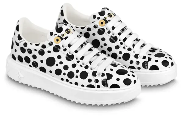 LOUIS VUITTON X Yayoi Kusama "white With Black Dots" Sneakers