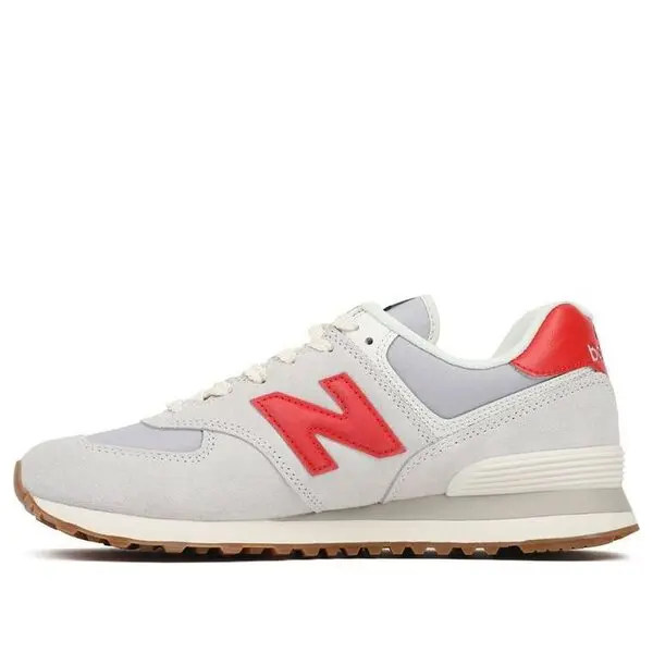 NEW BALANCE 574 Low Top Sneakers - Gray/red