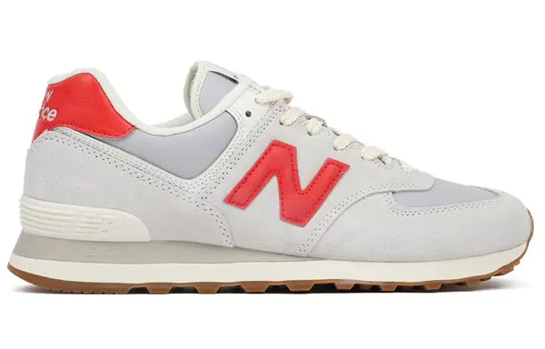 NEW BALANCE 574 Low Top Sneakers - Gray/red