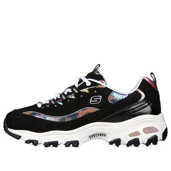 Sketchers D'lites Leather Sneakers - Black/multi-color
