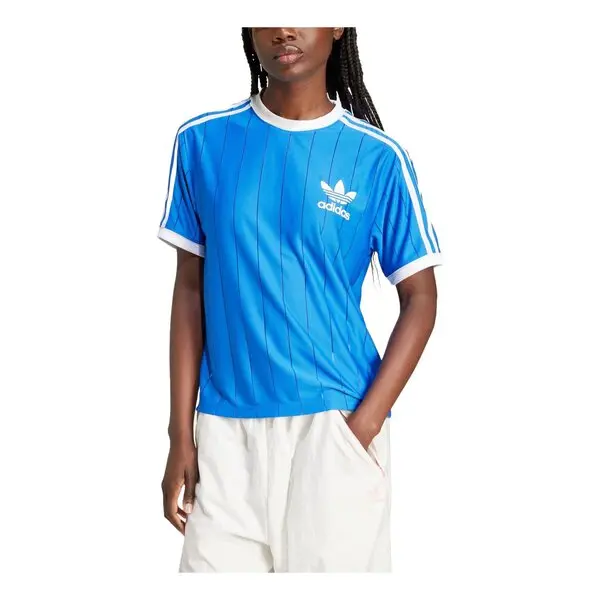 Adidas Adicolor 3-stripes Pinstripe T-shirt - Blue