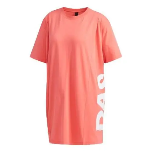 Adidas Short Sleeve Tunic With Side Alphabet Print - Pink