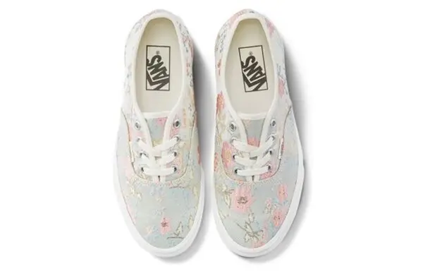 VANS Authentic Floral Embroidered Low Top Sneakers - Multi-color