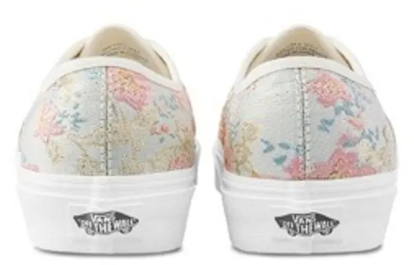 VANS Authentic Floral Embroidered Low Top Sneakers - Multi-color