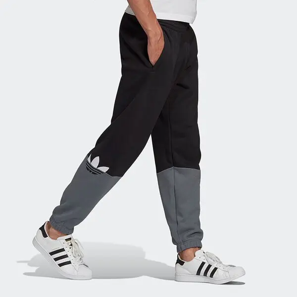 Adidas Originals Logo Splicing Bundle Feet Sports Pants - Black