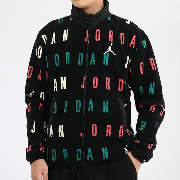 JORDAN Air Jumpman Logo Windproof Stand Collar Jacket