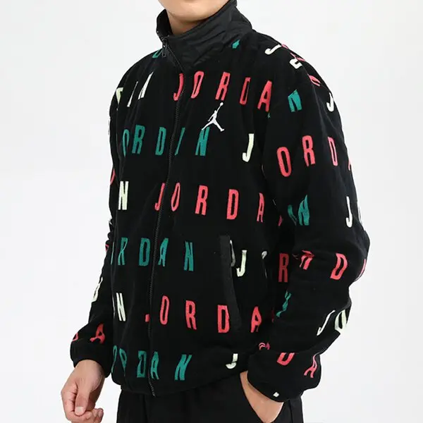 JORDAN Air Jumpman Logo Windproof Stand Collar Jacket