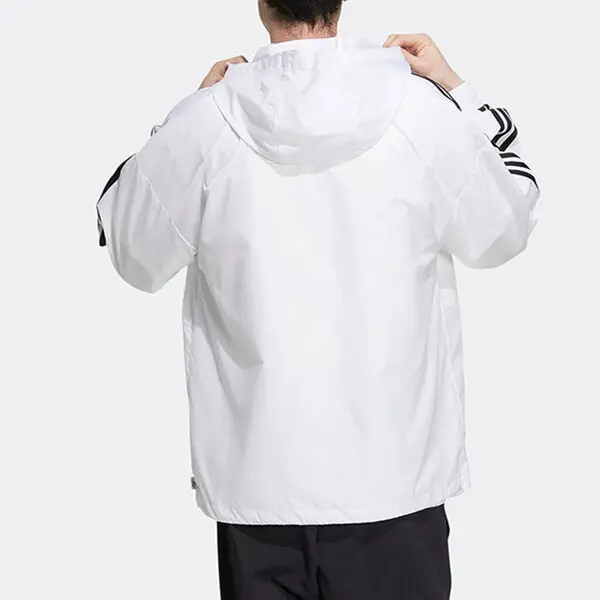 Adidas Neo Stripe Logo Hooded Track Jacket