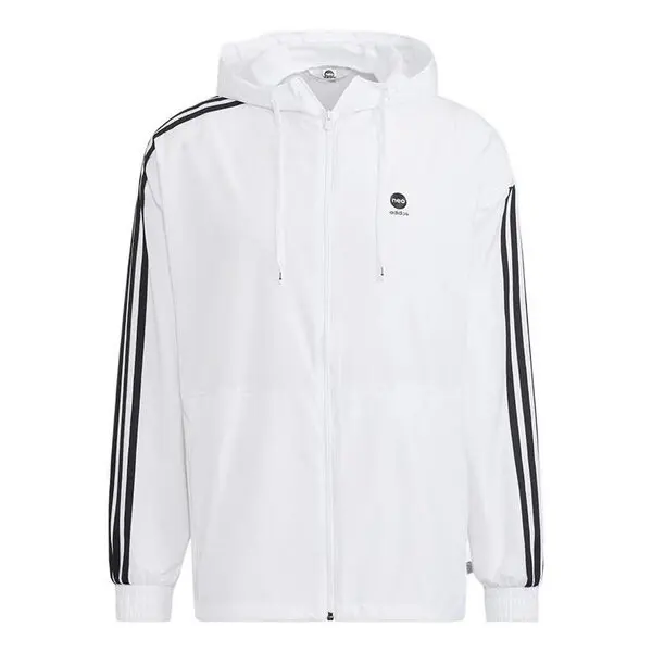 Adidas Neo Stripe Logo Hooded Track Jacket - Default Color