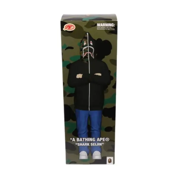 A BATHING APE Shark Figure 'black - Blue