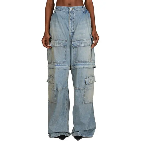 Balenciaga 24ss Zipper Type 2way Denim Cargo Pants
