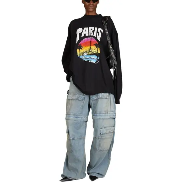 Balenciaga 24ss Zipper Type 2way Denim Cargo Pants