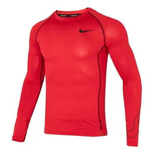 Nike Pro Dri-fit Tight-fit Long-sleeve T-shirt - Red
