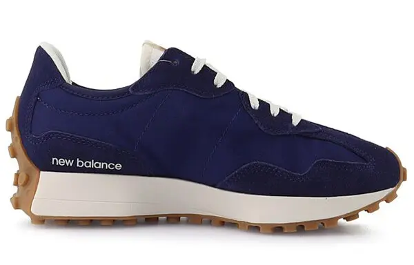 NEW BALANCE 327 Lace-up Suede And Mesh Sneakers - Blue/pink