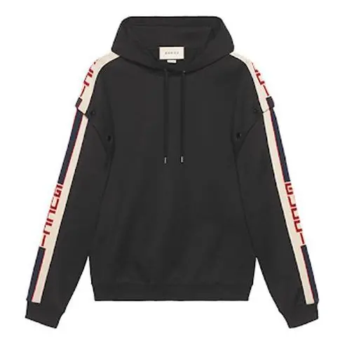 Gucci Hooded Sweatshirt With Removable Sleeves - Black