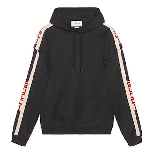Gucci Hooded Sweatshirt With Removable Sleeves - Black