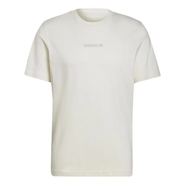 Adidas Originals Logo Round Neck Pullover Short Sleeve White