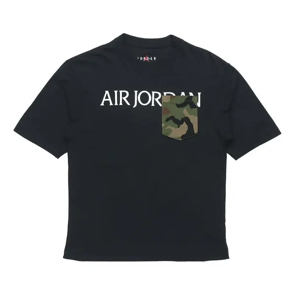 JORDAN Camo Mashup Short Sleeve T-shirt - Black