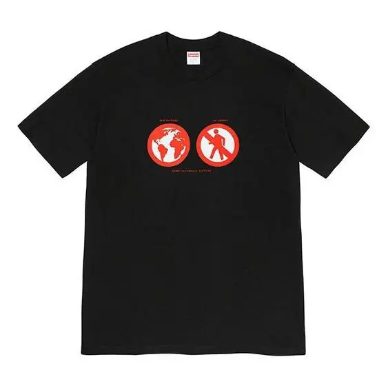 Supreme Save The Planet Graphic T-shirt - Black