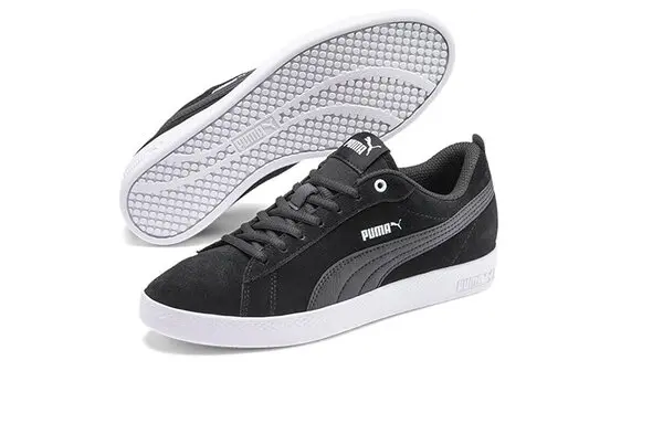 PUMA Smash V2 Sd Low Top Casual Shoes - Black/white